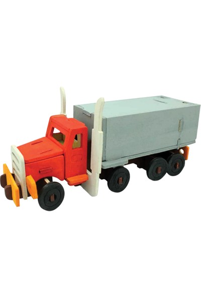 Cucu Puzzle - 3D Ahşap Puzzle & Boyama Seti - Kamyon Cucu Puzzle - 3D Ahşap Puzzle & Boyama Seti - Kamyon