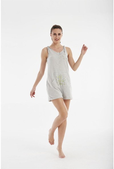 Relax Mode Kadın Kısa Tulum Pijama - 10394
