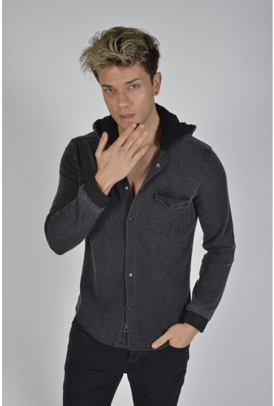 Tricko 2439 Gömlek Kapşonlu Kapşonu Kürklü Çift Cepli Cep Kapaklı Kot Kumaş Tricko 2439 Gömlek Kapşonlu Kapşonu Kürklü Çift Cepli Cep Kapaklı Kot Kumaş