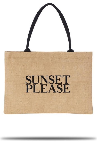 Gnc Design Kadın Hasır Sunset Desenli Askılı Plaj Çantası Gnc Design Kadın Hasır Sunset Desenli Askılı Plaj Çantası