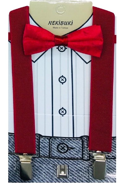 By Leyal For Kids Erkek Çocuk Papyon A9278 Papyon ve Askı Set Kırmızı By Leyal For Kids Erkek Çocuk Papyon A9278 Papyon ve Askı Set Kırmızı