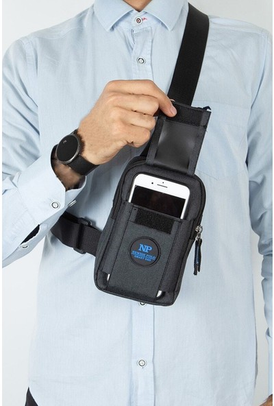 Av A Dos Unisex Keten Telefon Bölmeli Bel ve Çapraz Omuz Çanta