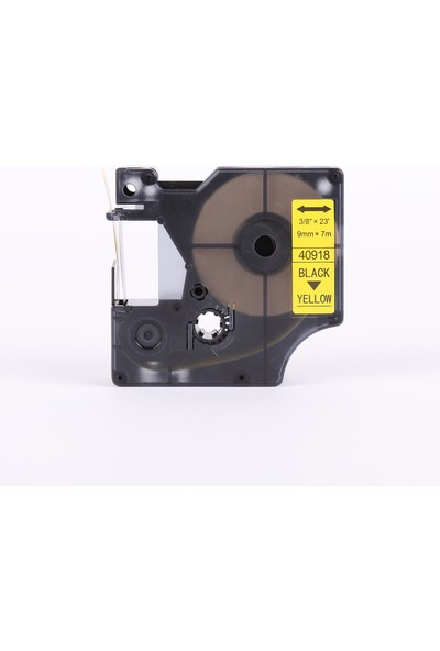 Cestag D1 Etiket Sarı Üzerine Siyah Plastik Etiket 9mm x 7mt Cestag D1 Etiket Sarı Üzerine Siyah Plastik Etiket 9mm x 7mt
