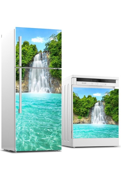 Sticker Art Buzdolabı ve Bulaşık Makinası Beyaz Eşya Sticker Kaplama Şelale Sticker Art Buzdolabı ve Bulaşık Makinası Beyaz Eşya Sticker Kaplama Şelale