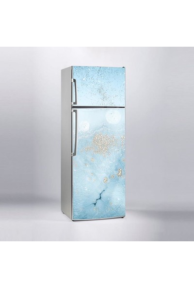 Sticker Art Buzdolabı Sticker Kaplama Dolap Kaplama Etiketi Soyut Okyanus