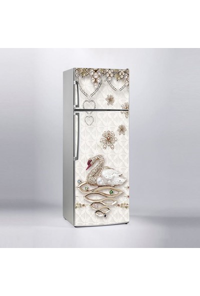 Sticker Art Buzdolabı Sticker Kaplama Dolap Kaplama Etiketi Elmas Kuğu