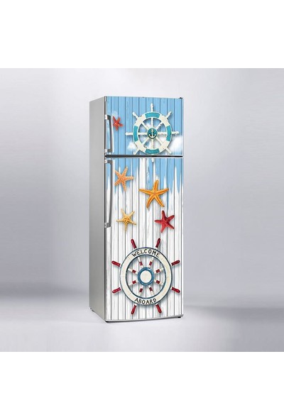 Sticker Art Buzdolabı Sticker Kaplama Dolap Kaplama Etiketi Denizci