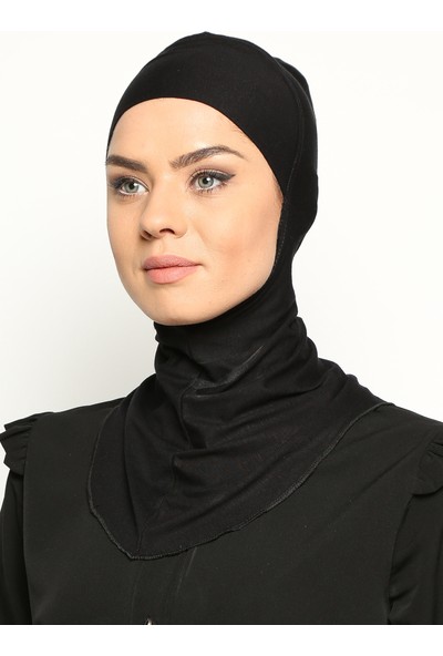 Boyunluklu Hijab Bone - Siyah - Ecardin Boyunluklu Hijab Bone - Siyah - Ecardin