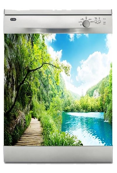 Sticker Art Bulaşık Makinesi Sticker Kaplama Beyaz Eşya Kaplama Şelale Akansu