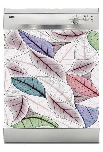 Sticker Art Bulaşık Makinesi Sticker Kaplama Beyaz Eşya Kaplama Yaprak
