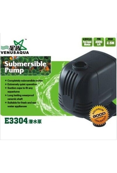 Venusaqua E3304 Kafa Motoru 2000 L/h Venusaqua E3304 Kafa Motoru 2000 L/h