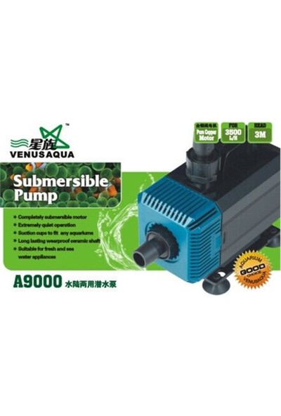 Venusaqua A 9000 Sump Motoru 3500 L/h 75 W Venusaqua A 9000 Sump Motoru 3500 L/h 75 W