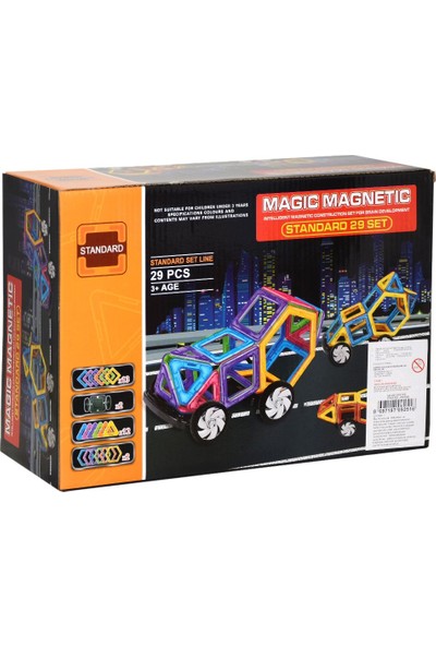 Magic Magnetic 29 Parça Araba Tekerli Magnetik JH6866 Magic Magnetic 29 Parça Araba Tekerli Magnetik JH6866