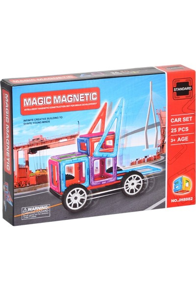 Magic Magnetic 25 Parça Araba Tekerli Magnetik JH8882 Magic Magnetic 25 Parça Araba Tekerli Magnetik JH8882