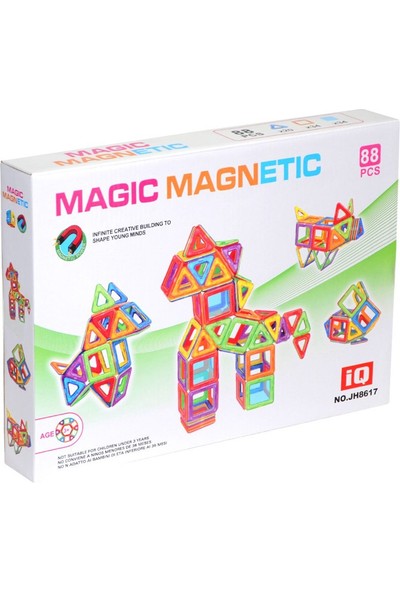Magic Magnetic 88 Parça Kare Üçgen Magnetik JH8617
