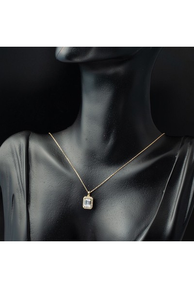 Bilezikci Baget Taşlı Altın Kolye