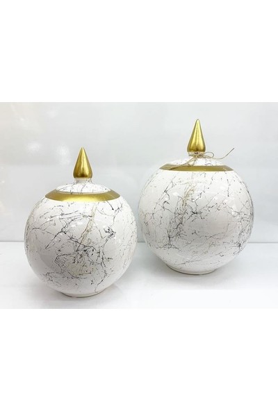Çilek Ev 2'li Seramik Beyaz Mermer Desen Küre Salon Süsü Saksı Küp Obje Çilek Ev 2'li Seramik Beyaz Mermer Desen Küre Salon Süsü Saksı Küp Obje