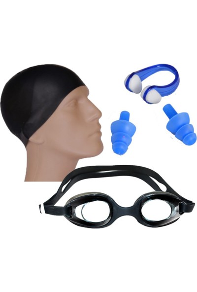 Povit Antifog Çocuk Yüzücü Gözlüğü Silikon Bone Kulak Burun Tıkacı