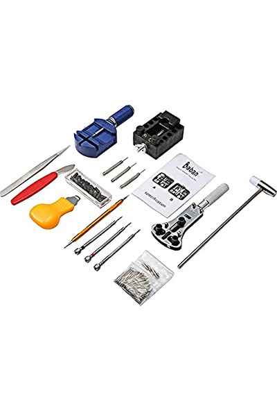 Polham Özel Seri Çantalı Profesyonel 147 Parça Saat Tamir Seti Pim Kordon Tamir Seti Saat Tamir