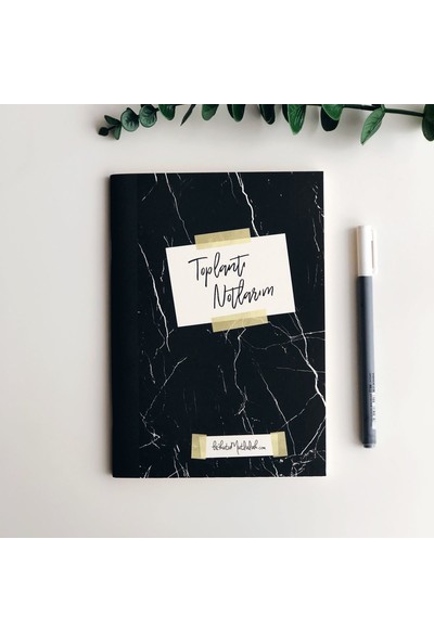 Bikutumutluluk Toplantı Notlarım Defteri Siyah Mermer