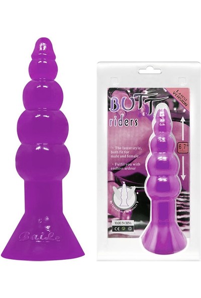 Baile Boğumlu Silikon 17 Cm Butt Plug Vantuzlu Anal Plug Anal Tıkayıcı Baile Boğumlu Silikon 17 Cm Butt Plug Vantuzlu Anal Plug Anal Tıkayıcı