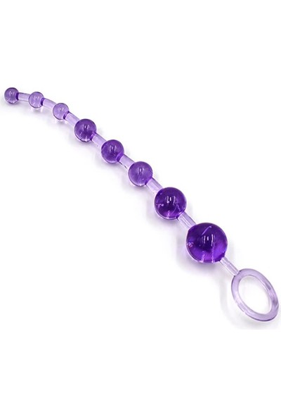Lovetoy Anal Ve Vajinal 25 Cm Sıralı Jel Zevk Topları Anal Plug Mor Lovetoy Anal Ve Vajinal 25 Cm Sıralı Jel Zevk Topları Anal Plug Mor
