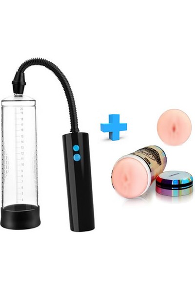 Lovetoy Pump Man Otomatik Şarjlı Penis Pompası + Aerospacea Suni Vajina