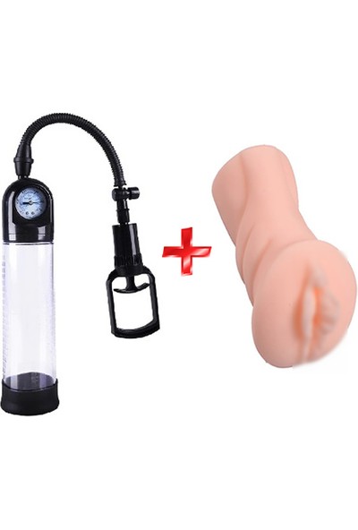 Lovetoy Göstergeli 22cm Sayaçlı Vakumlu Penis Pompası +Vajina Mastürbatör Lovetoy Göstergeli 22cm Sayaçlı Vakumlu Penis Pompası +Vajina Mastürbatör