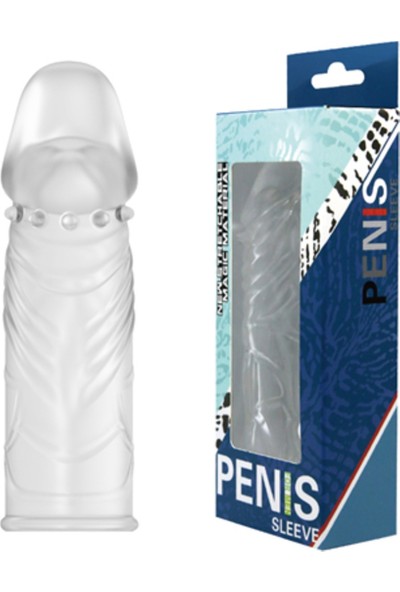 Baile Penis Sleeve Kristal Damarlı Uzatmalı Şeffaf Silikon Penis Kılıfı Baile Penis Sleeve Kristal Damarlı Uzatmalı Şeffaf Silikon Penis Kılıfı
