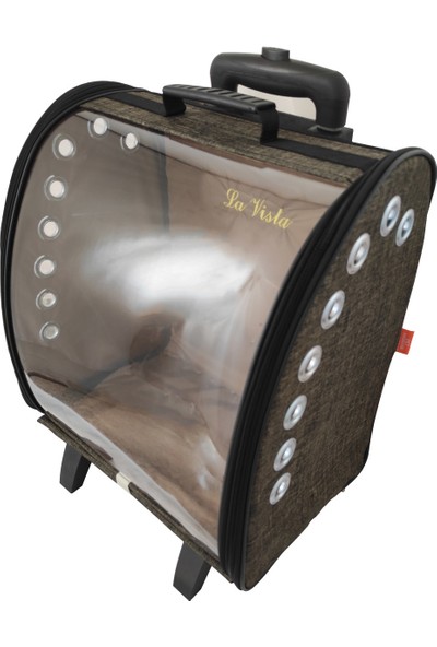 Lavista Tekerlekli Çekcekli Kedi Taşıma Valizi Kale