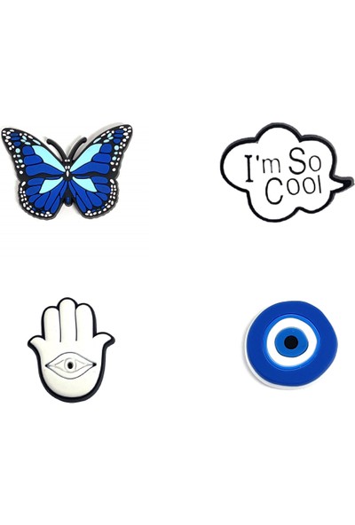 Point Spor Crocs Terlik Süsü & Renkli Aksesuar4'lü Paket Jibbitz Point Spor Crocs Terlik Süsü & Renkli Aksesuar4'lü Paket Jibbitz