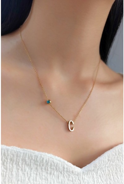 ÇLK Accessories Çelik C Harf Kolye TRKOLYE5557 B33503