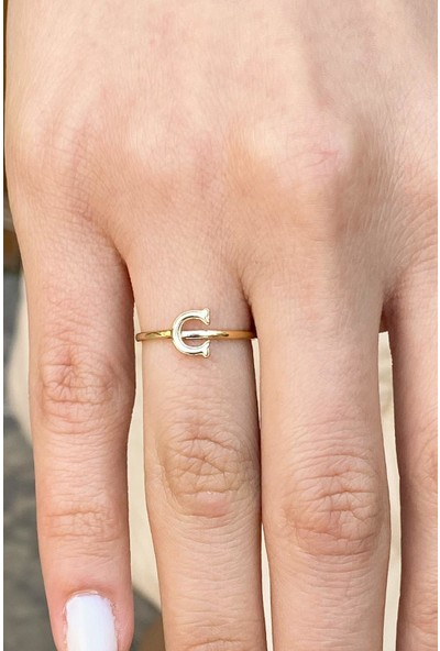 BayarGold Nostaljik C Harfli Yüzük