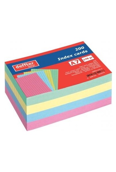 Deffter A7 Çizgili Index Kartı 4 Renk Deffter A7 Çizgili Index Kartı 4 Renk