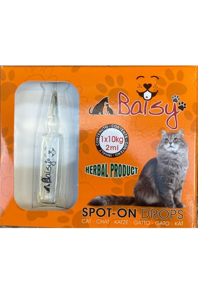 Baisy Bitkisel Kedi Tüy Bakım Bit Pire Kene Ense Damlası Baisy Bitkisel Kedi Tüy Bakım Bit Pire Kene Ense Damlası