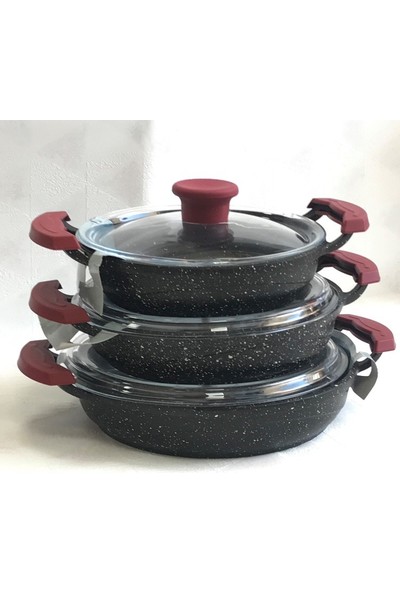 Göksan Mutfak Döküm 3lü Omlet Set Siyah