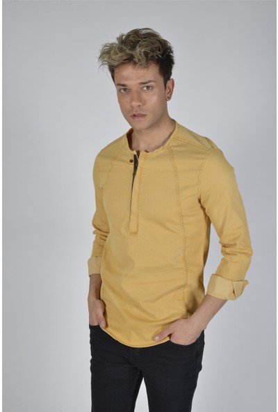 Tricko 2424 Gömlek, Bisiklet Yaka, Yarım Pat, Fermuarlı, Likralı, Kot Kumaş Tricko 2424 Gömlek, Bisiklet Yaka, Yarım Pat, Fermuarlı, Likralı, Kot Kumaş