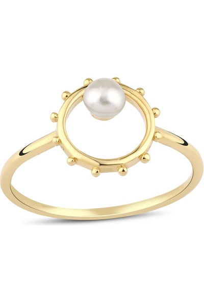 İryum 14 Ayar Inci Chocolate Yüzük W4Y28054