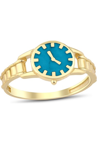 İryum 14 Ayar Saat Chocolate Yüzük W4Y28067