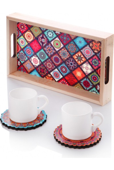 Queen's Kitchen 2 Kişilik 5 Parça Çini Kahve Takımı