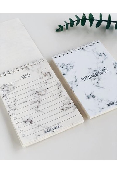 Bikutumutluluk Mermer Tasarım Yapılacaklar Listesi Defter Beyaz