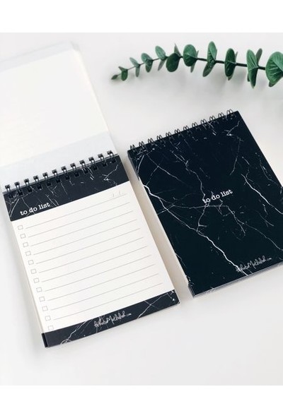 Bikutumutluluk Mermer To Do List Yapılacaklar Listesi Defter Siyah