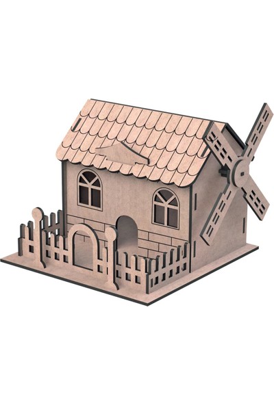 Mor Toys Mortoys Maketix Ahşap Boyama Maket 9739- Köy Evi Mor Toys Mortoys Maketix Ahşap Boyama Maket 9739- Köy Evi