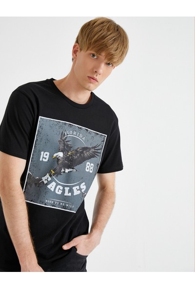 Koton Respect Life Yasama Saygi - Baskılı T-Shirt Pamuklu