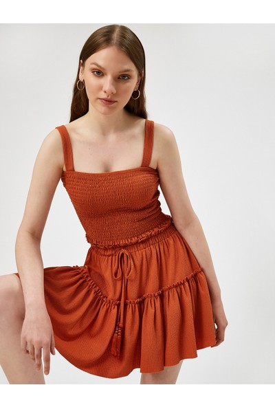 Koton Kadın Mini Etek Püskül Detayli Koton Kadın Mini Etek Püskül Detayli