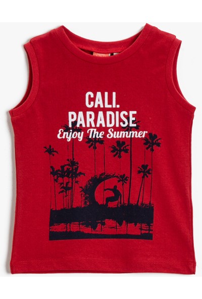 Koton Kids Yazılı Atlet Pamuklu Baskılı