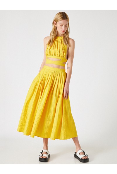 Koton Kadın Midi Etek Pamuklu