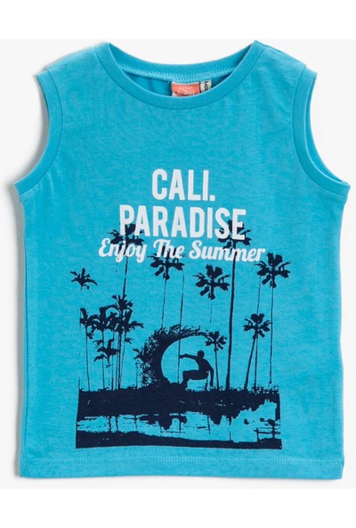 Koton Kids Yazılı Atlet Pamuklu Baskılı