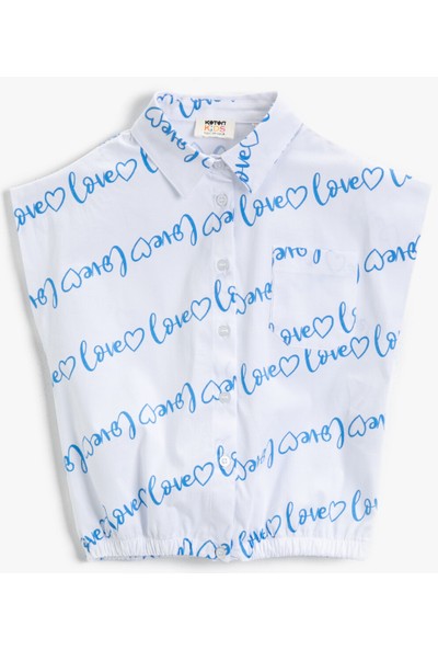 Koton Kız Çocuk Kolsuz Gömlek Baskılı Pamuklu