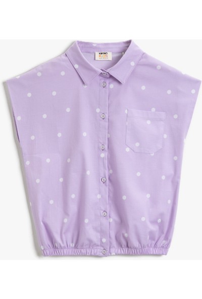 Koton Kolsuz Gömlek Puantiyeli Pamuklu